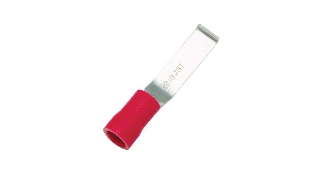 FVAH-1.25 B-3.0 RED | JST Spade Connector, Partially Insulated, Red, 0.25 ... 1.65mm², Plug ...